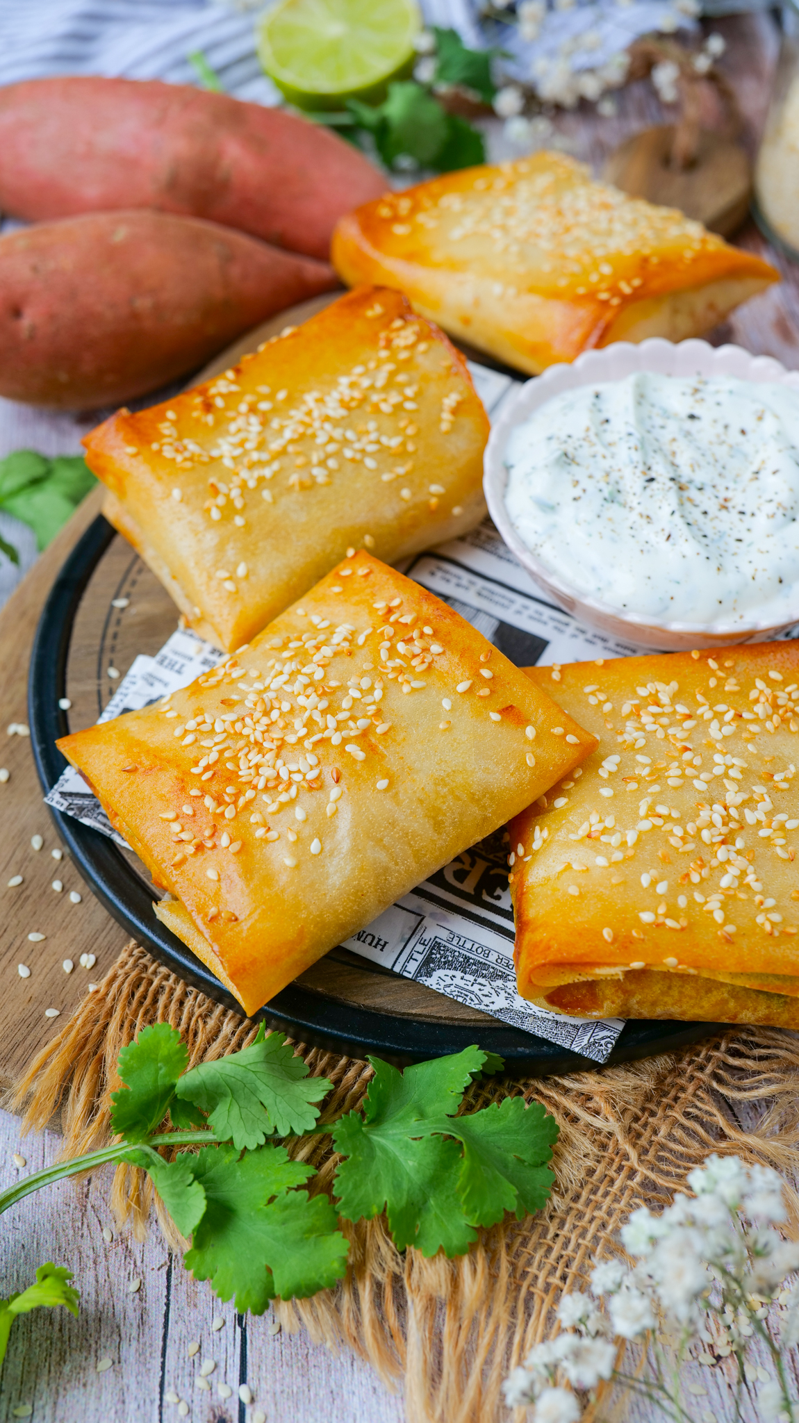 Brick à la patate douce, chèvre et sésame - healthyfood_creation