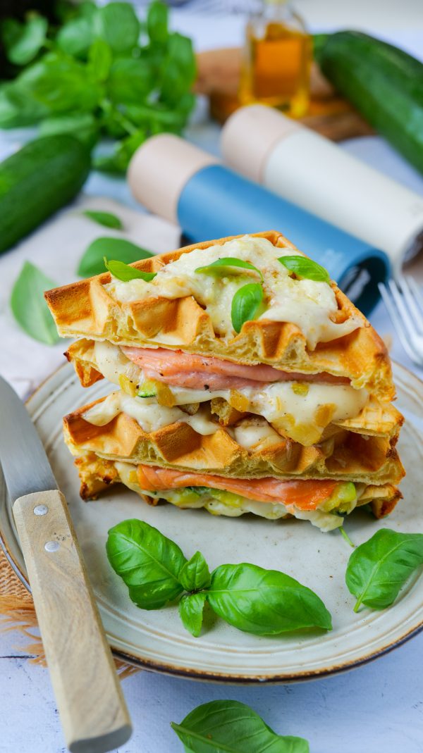 Croques-gaufres truite fumée et courgette - healthyfood_creation